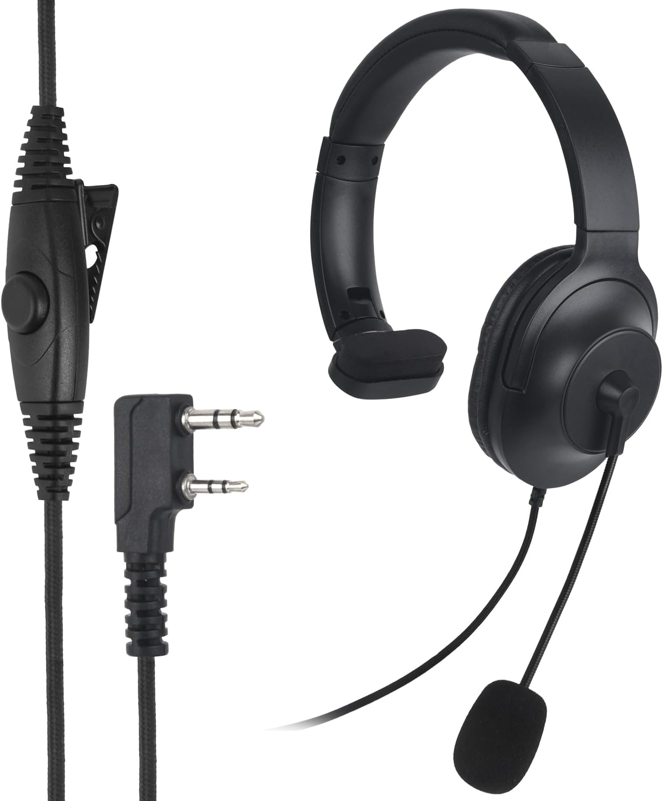 Amazon.com: JUYODE Single Side Noise Cancelling Headset Overhead Radio ...