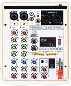 Professional Audio Mixer 99 DSP Effect Mixer 4-channel Portable 48V ...