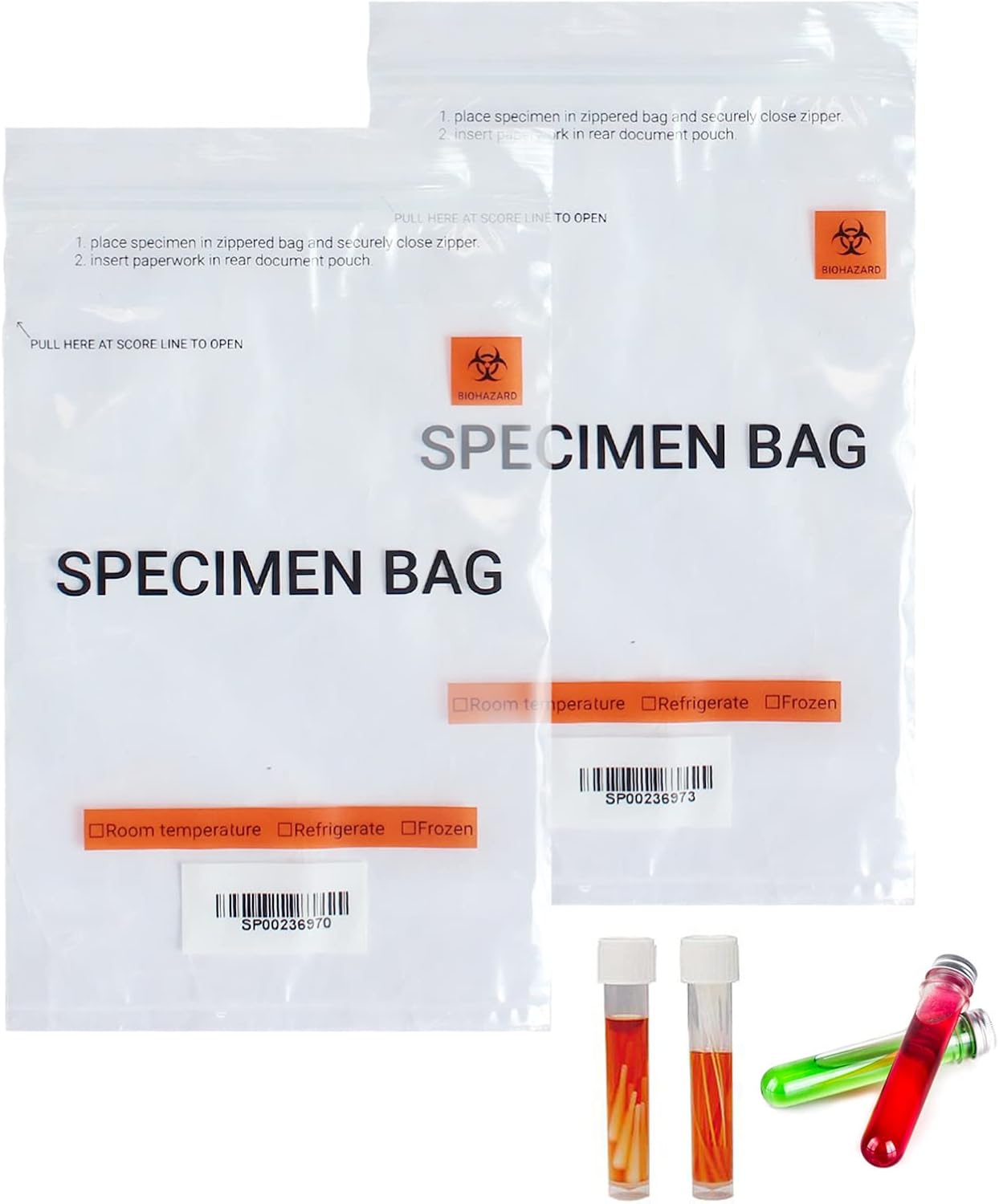 Amazon.com: Belinlen 200pcs 6x9in/15x25cm Biohazard Specimen Bags 3 ...