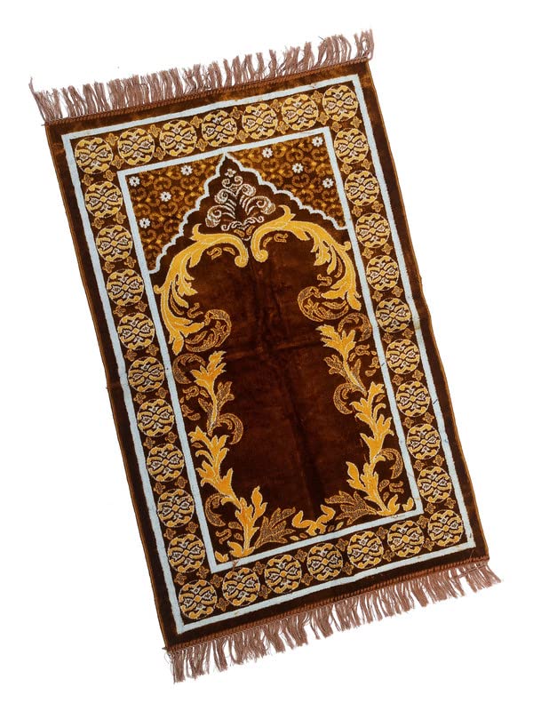Buy ADIRNY Velvet Prayer Mat Musalla Janamaz for Namaz Muslim 42x26 ...