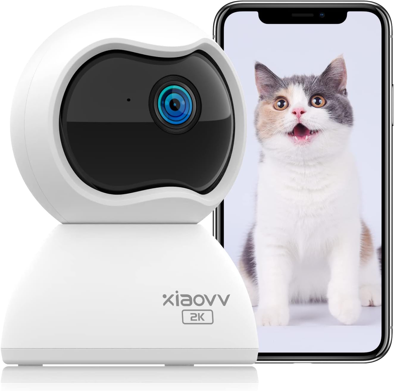 Amazon.com : XIAOVV 3MP PTZ Home Security Cameras, HD Night Vision 2.4G ...