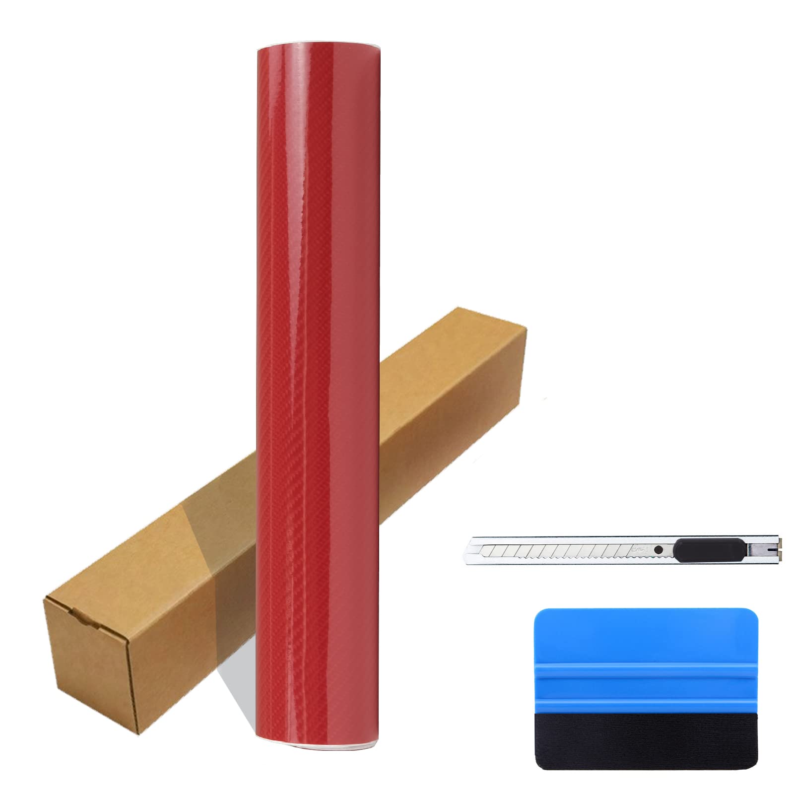 Amazon.com: Carbon Fiber Vinyl Wrap with 2 Pcs Tool Kit, 5ft x 1ft ...