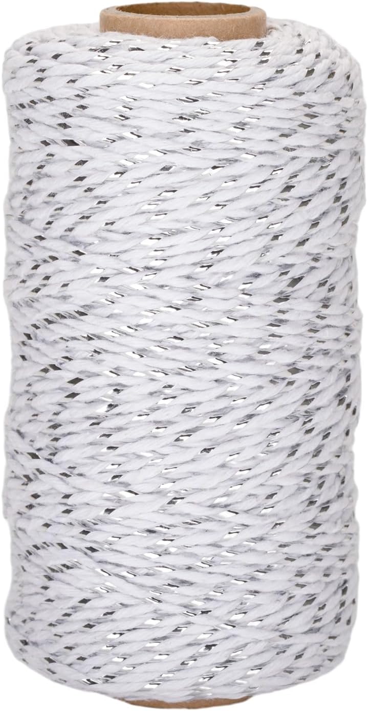 Amazon.com: Anwyll Twine String,Christmas Gold and Silver Twine String ...