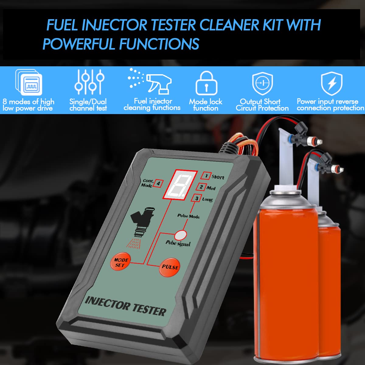 Snapklik.com : AUPREX Fuel Injector Tester And Cleaner Kit