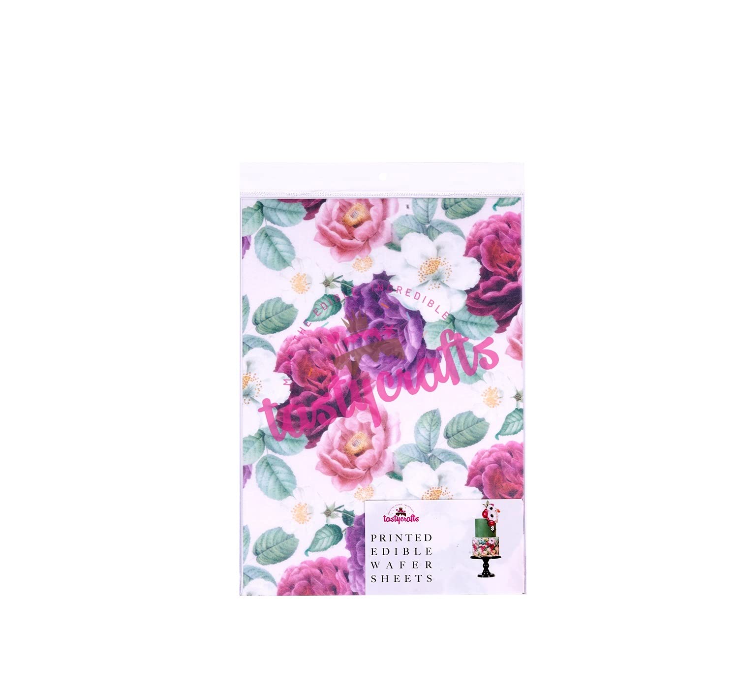 Buy Tastycrafts Printed Edible Wafer Paper Sheets Edible Cake Decorations Floral Design Tie buy-tastycrafts-printed-edible-wafer-paper-sheets-edible-cake-decorations-floral-design-tie