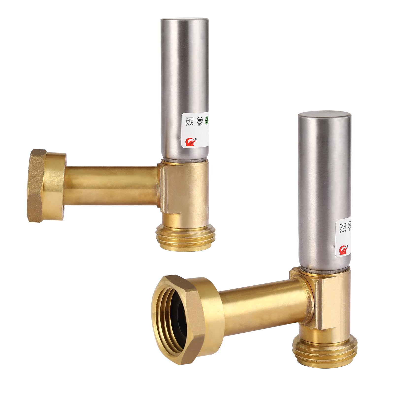 Amazon.com: HeSun 2-Pack Angle Water Hammer Arrestor for Washing ...