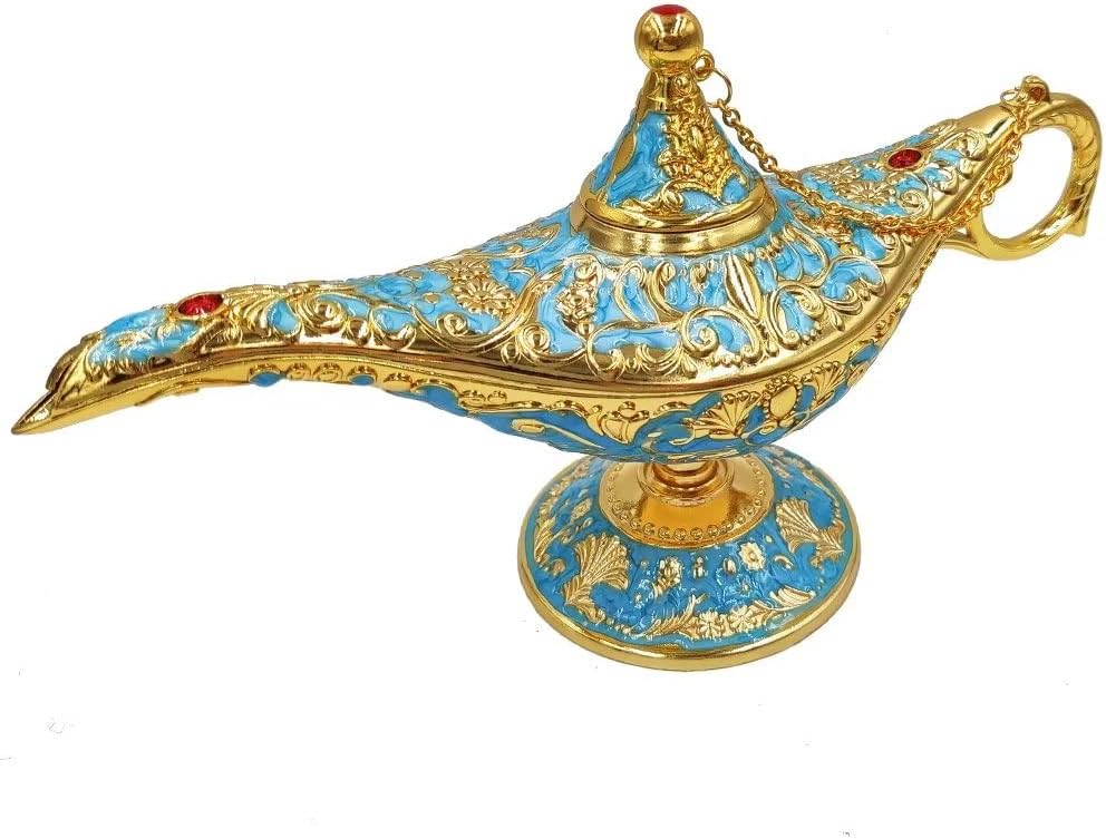Skeleteen Arabian Genie Oil Lamp - Aladdin's Gold Magic Genie Lamp ...