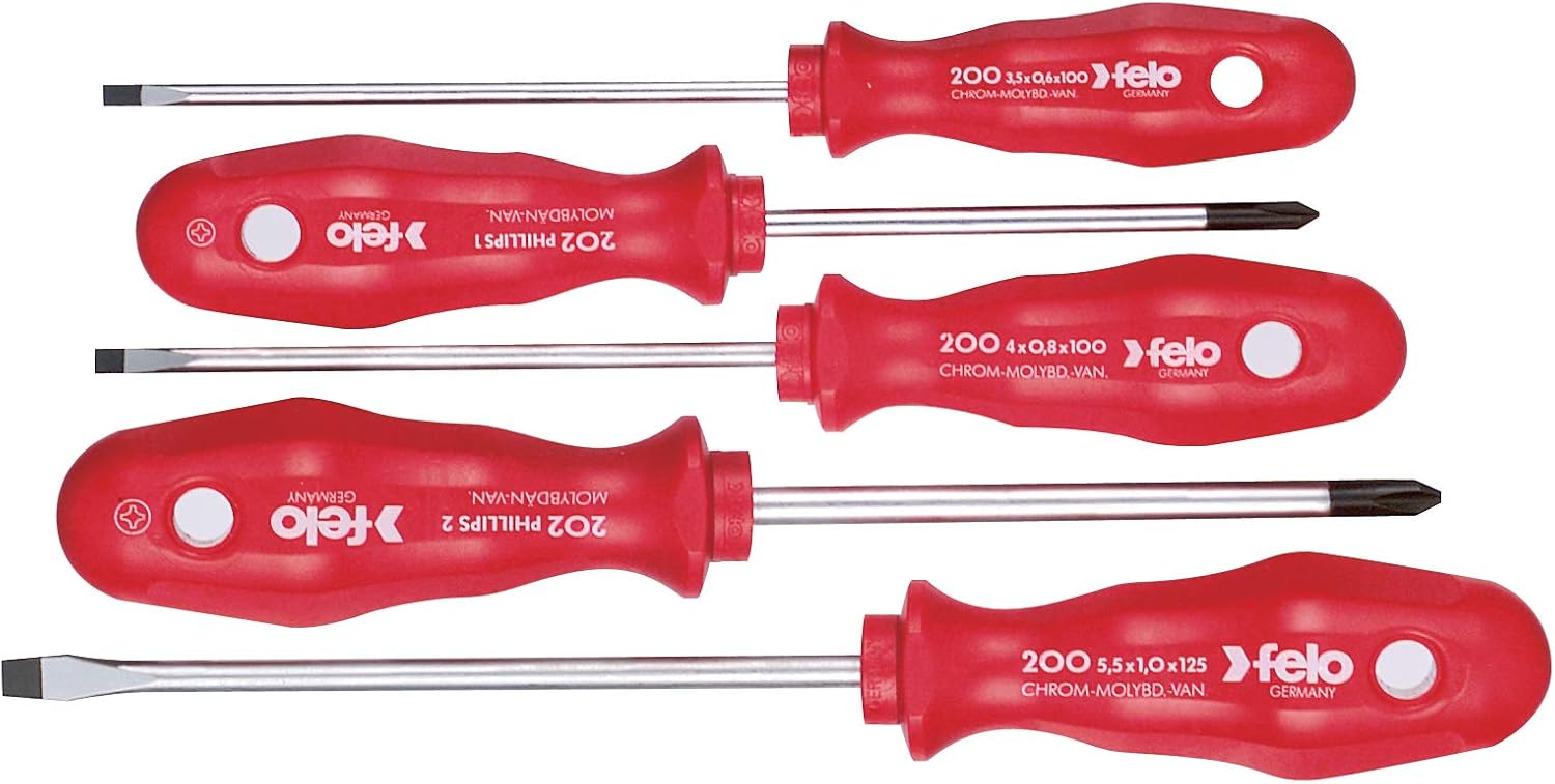 5 pc SL & PH Screwdriver Set-PPC Handle - Phillips Head Screwdrivers ...