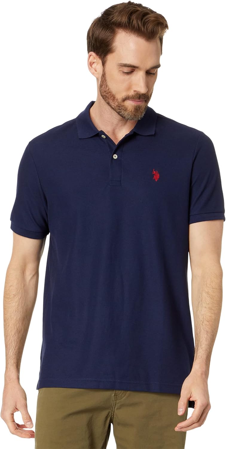 U.S. Polo Assn. USPA Performance Pique Short Sleeve Polo Classic Navy ...