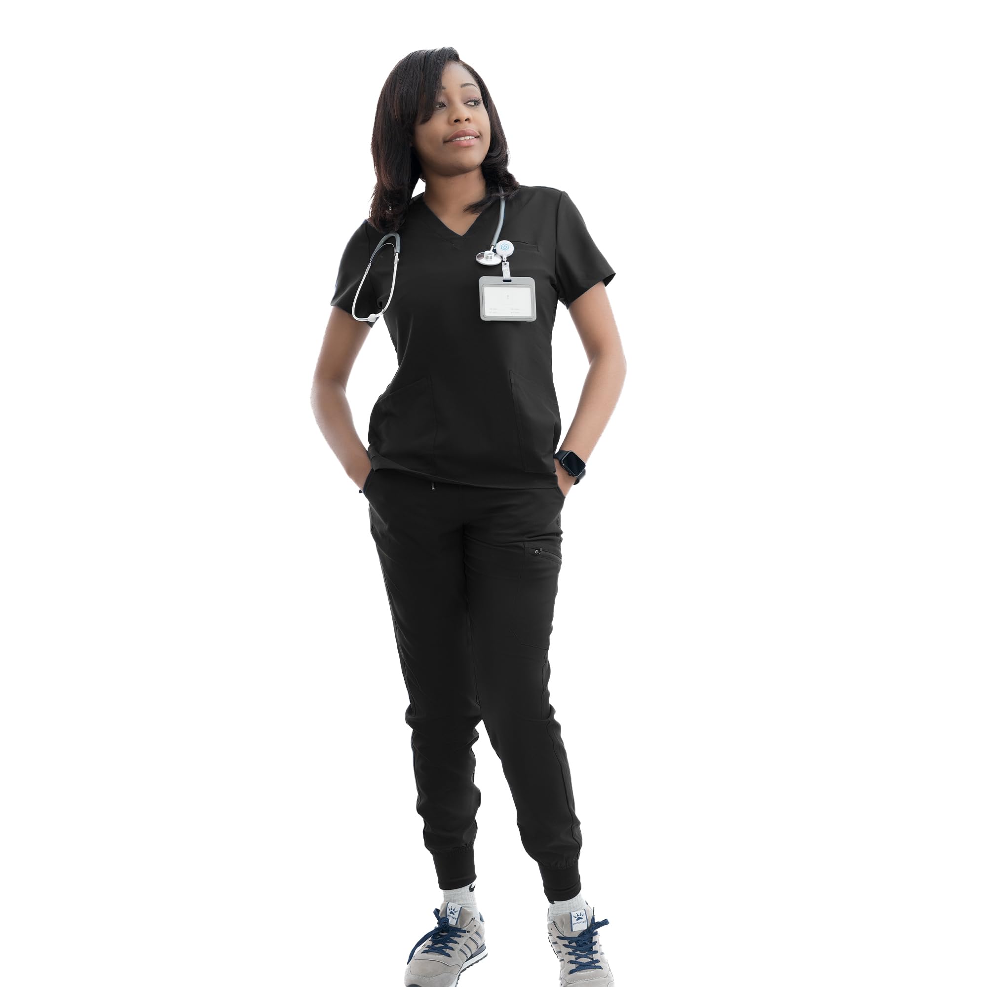 Amazon.com: Uniforms World Ava Scrubs Set for Women — Classic fit Top ...