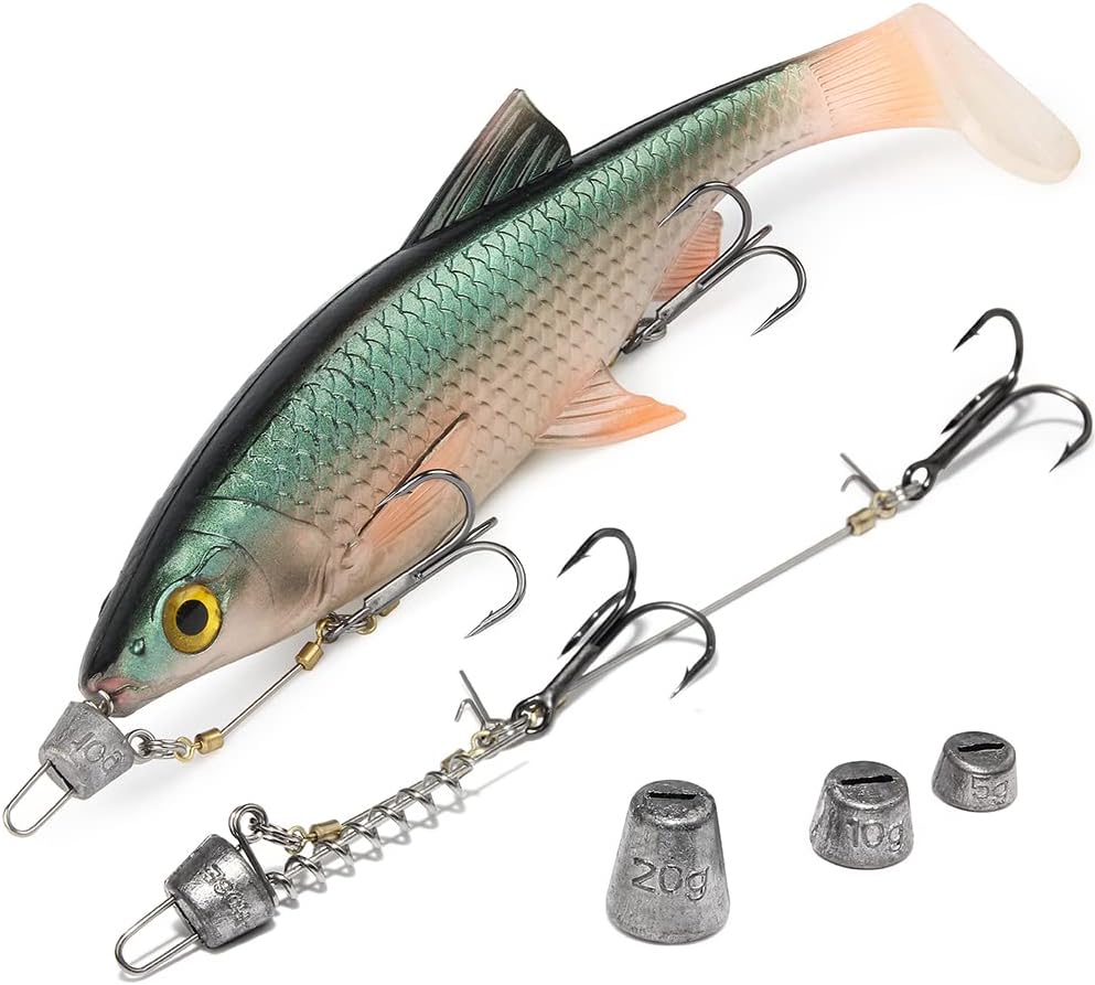 Amazon.com : 20cm Swimbait Soft Bait Fishing Lure With Stinger ...