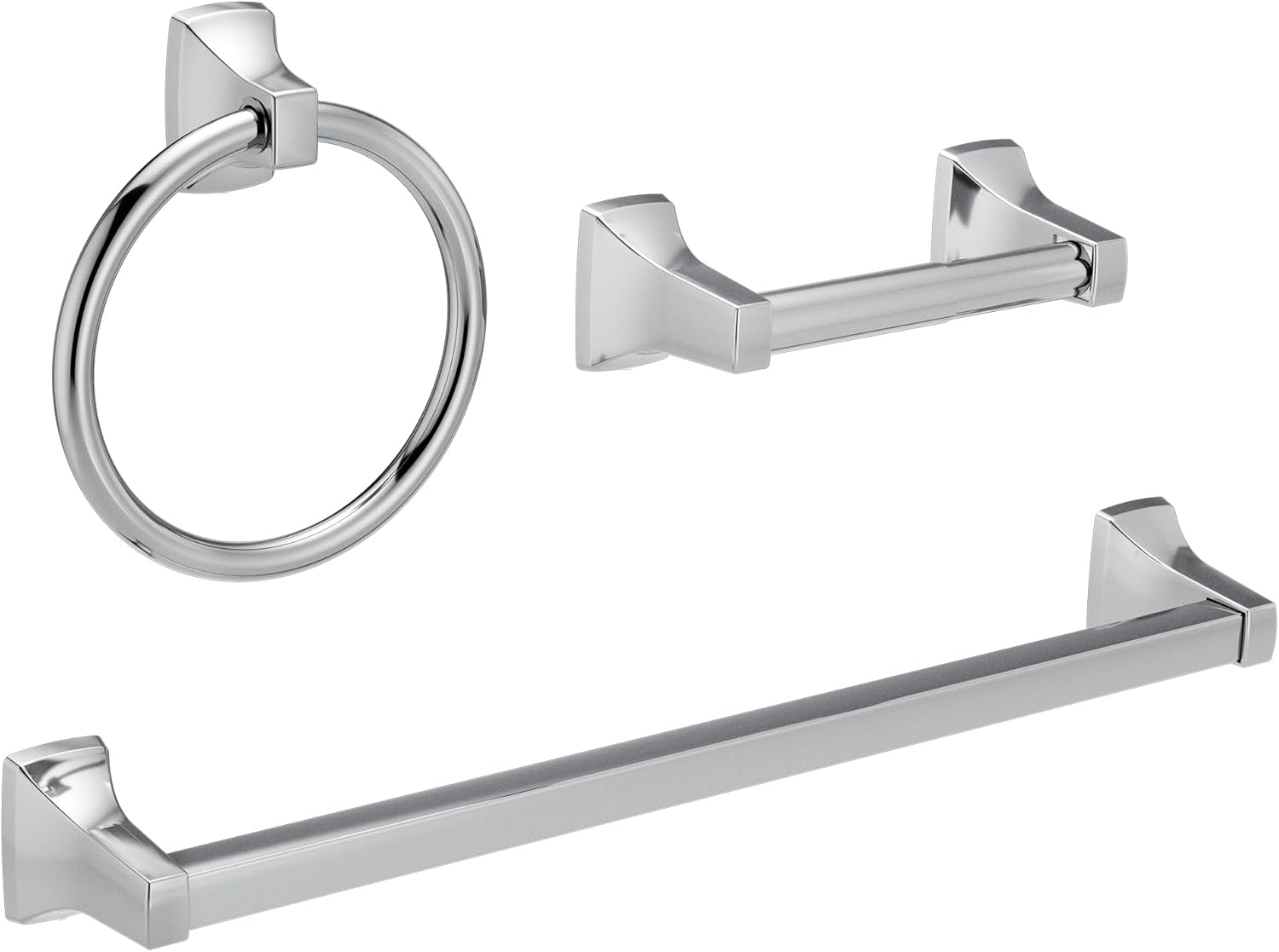 Moen YB0193CH Adler Spring Loaded Paper Holder Bar/Towel Ring, Chrome ...