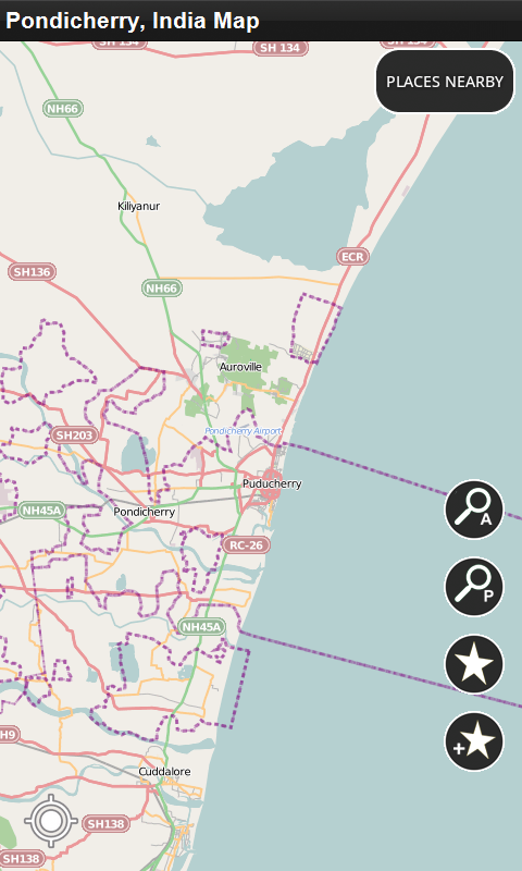 Pondicherry, India - Offline Map - App on Amazon Appstore