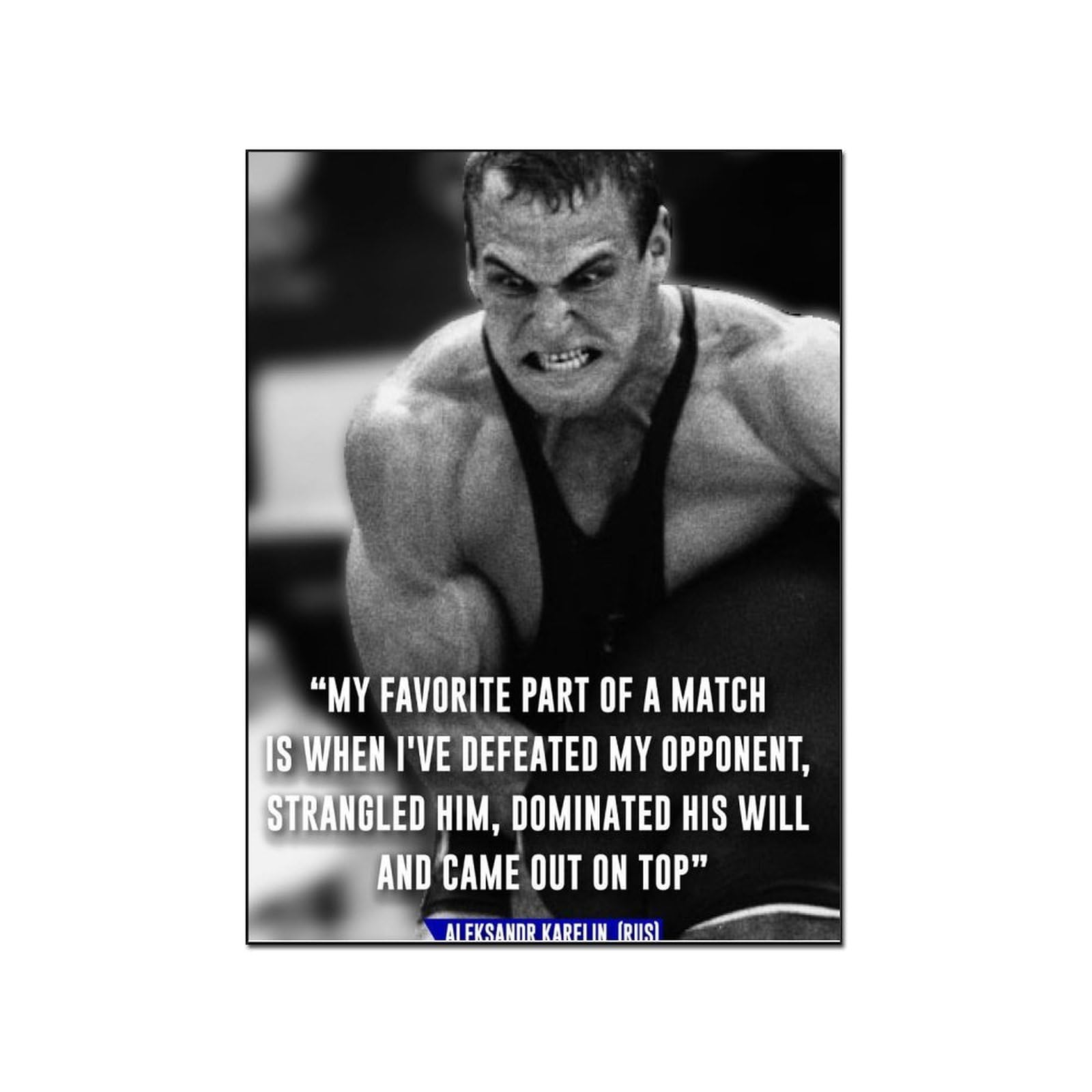 Aleksandr Karelin Quotes Aleksandr Karelin Wrestling Poster Metal Tin