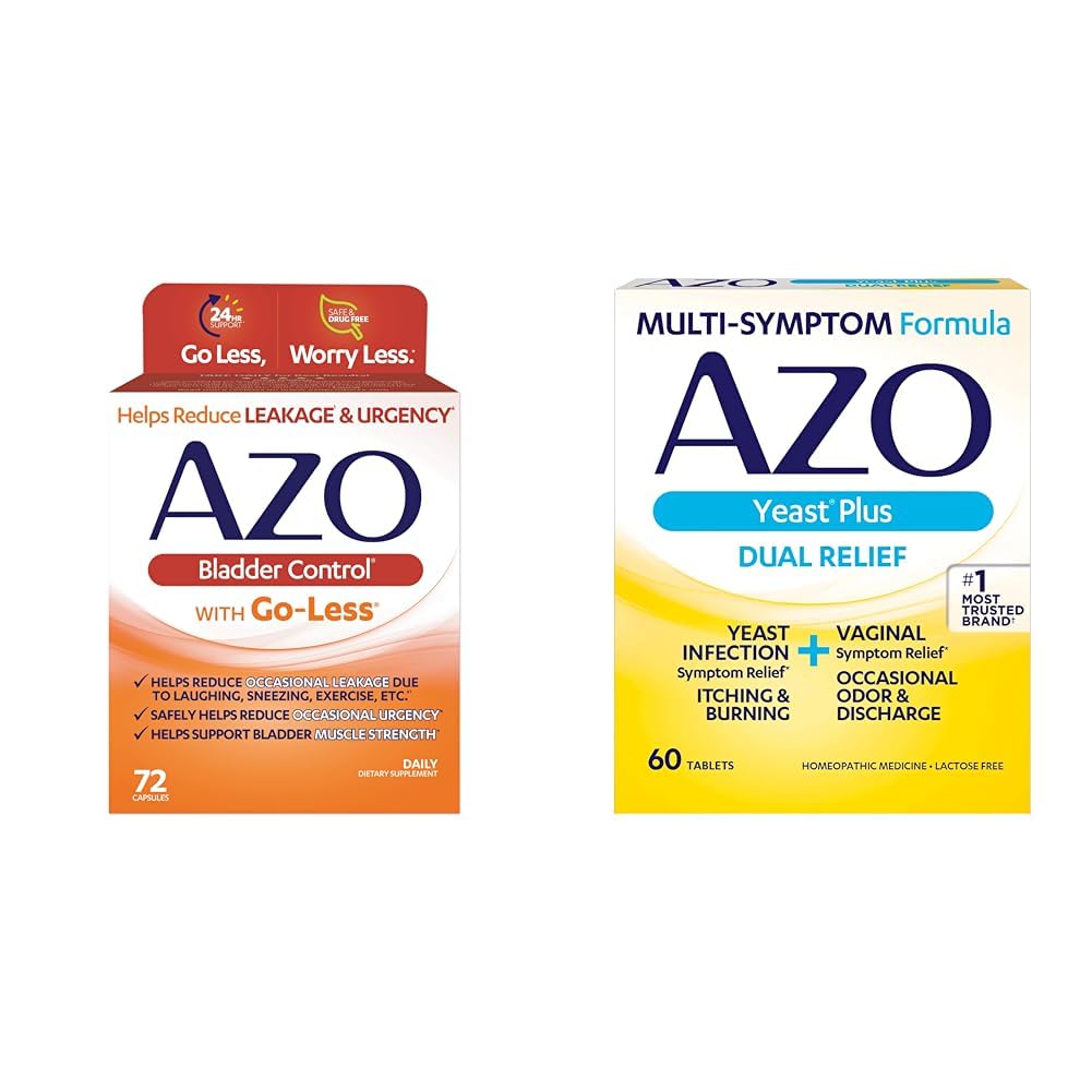 Amazon.com: AZO Bladder Control Go-Less with Yeast Infection & Vaginal ...