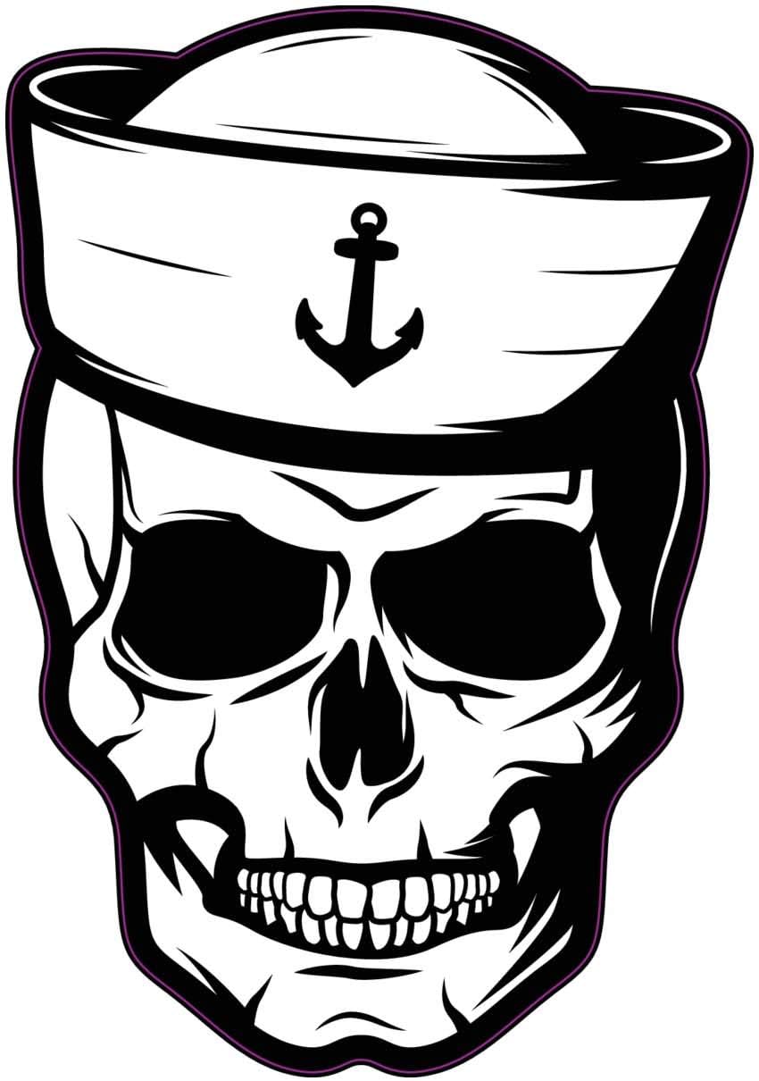 Amazon.com - Round White Shellback Ancient Order Sticker (Logo Navy ...