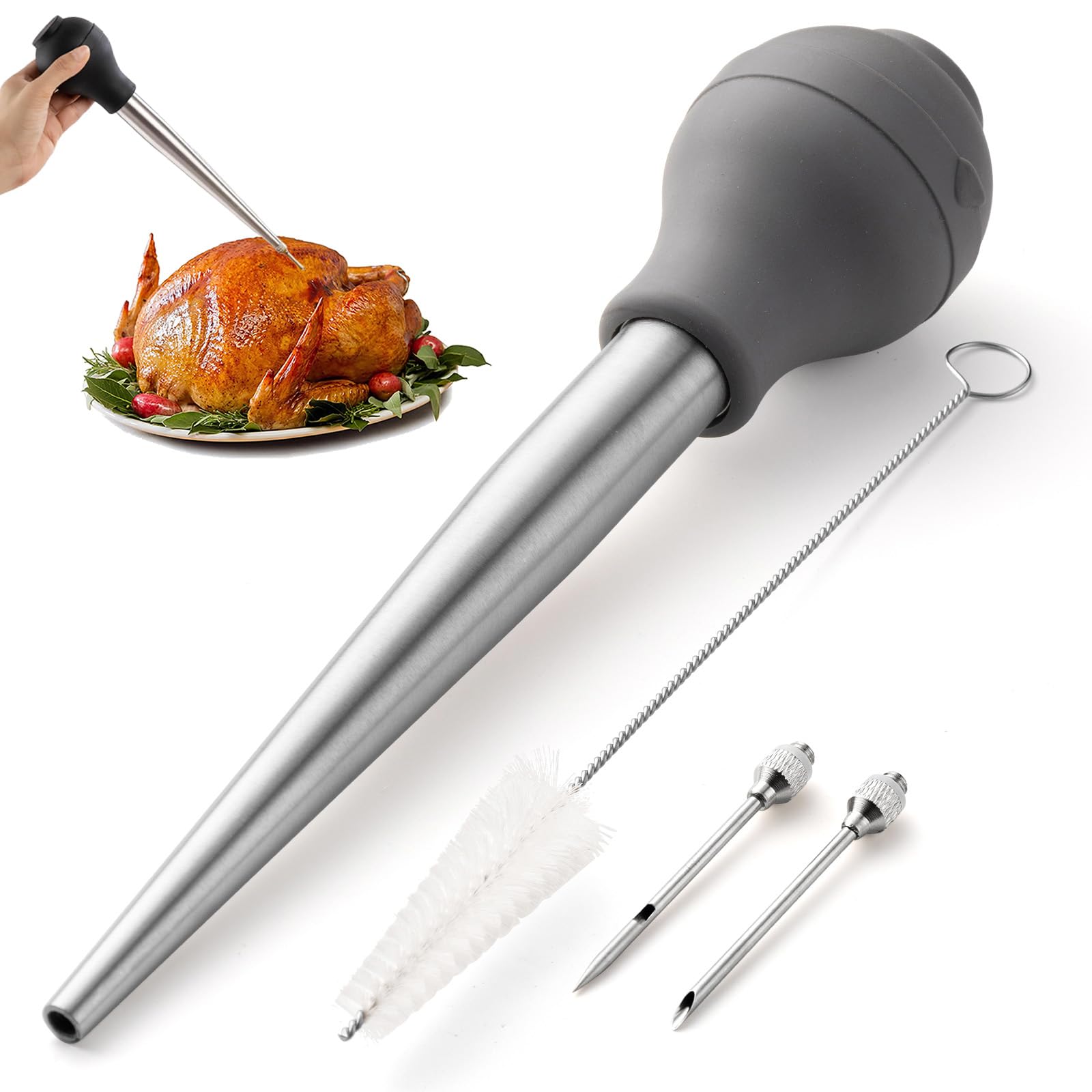 Amazon.com: COOK WITH COLOR Turkey Baster with Cleaning Brush - Food ...