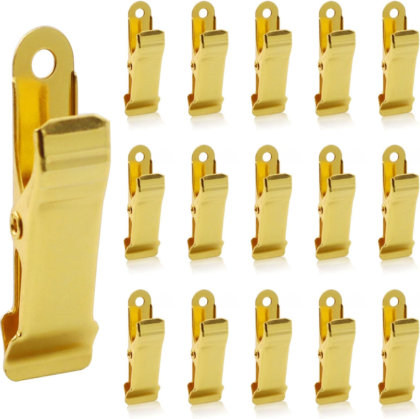 XGNG 24PCS Gold Crocodile Clamps Metal Mini Clamps Mini Spring Clamp ...