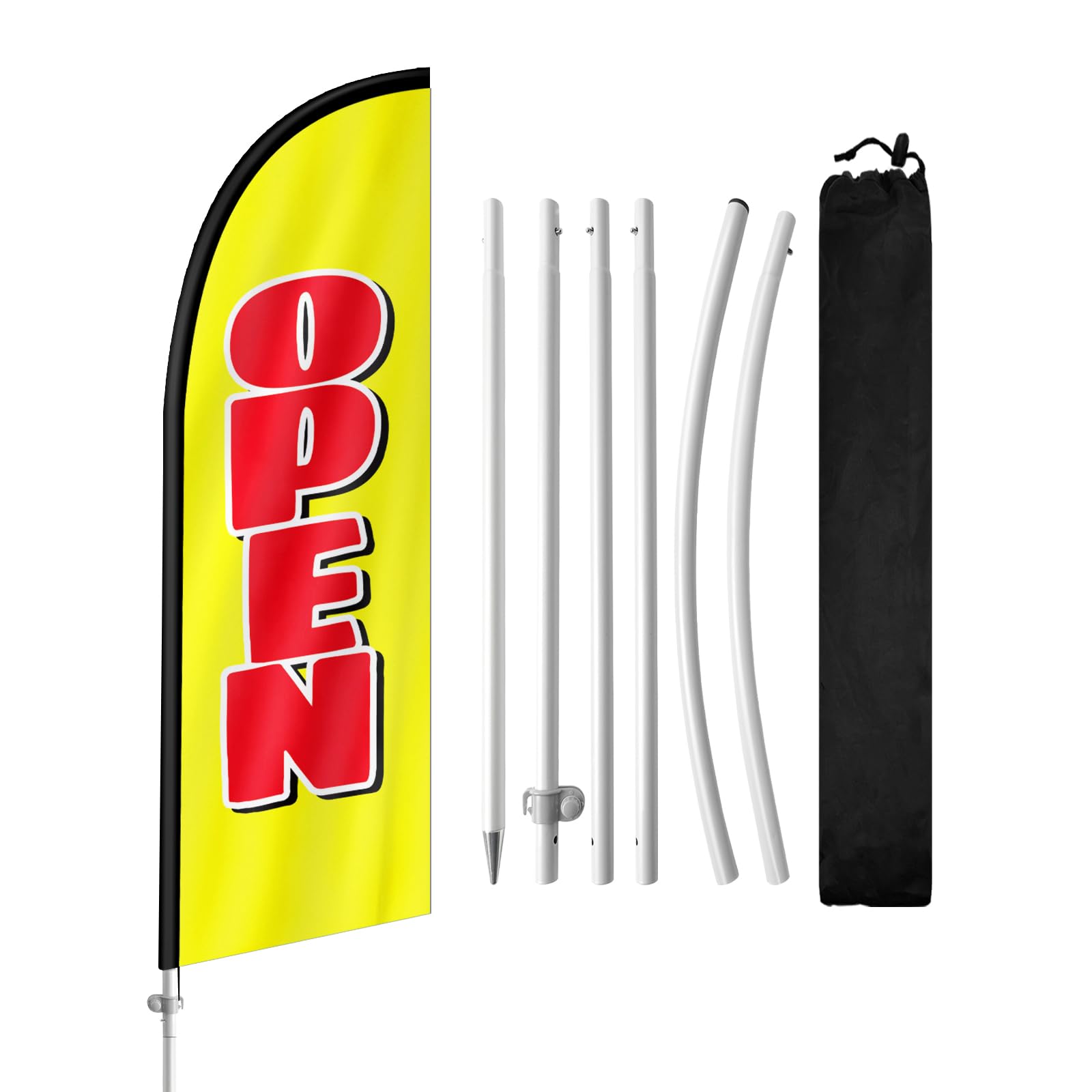 Snapklik.com : QSUM 8FT Open Signs For Business, Open Flags For ...