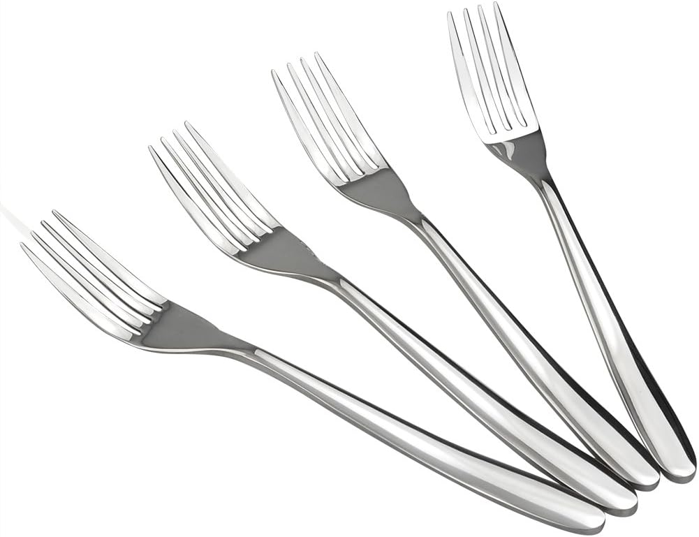 Amazon.com: MIZORLIE 10-Piece Dinner Forks Set,Food-Grade Stainless - 7 ...