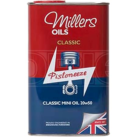Millers Oils Pistoneeze Classic 20W-50 Mineral Engine Oil - 5 Litres ...