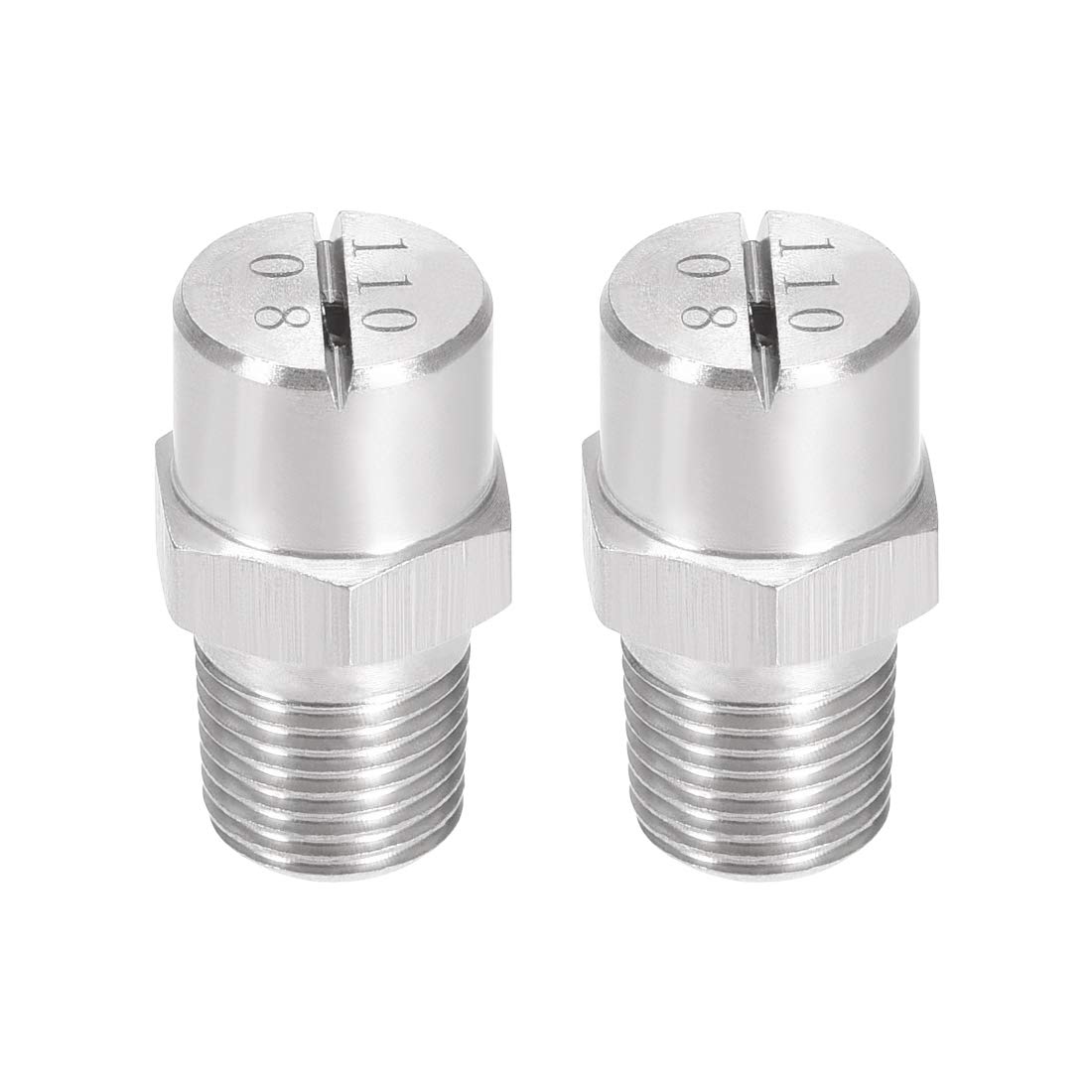 Amazon.com: uxcell Flat Fan Spray Tip - 1/8BSPT Male Thread 304 ...