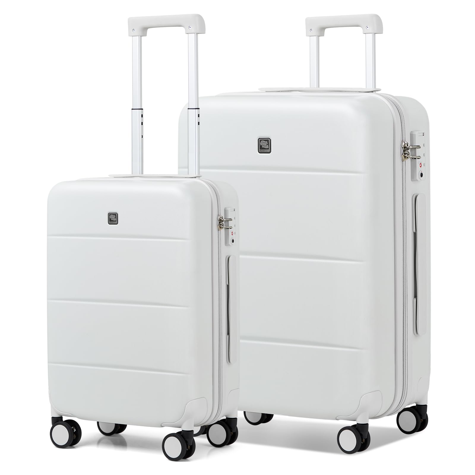 Hanke Hard Shell Luggage Sets 2 Piece Large Suitcase TSA Luggage ...