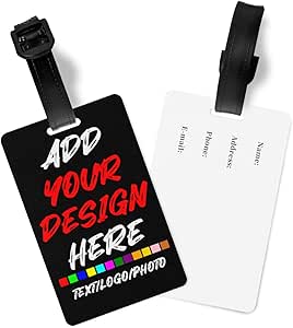 Amazon.com | Personalized Luggage Tags Custom Image/Text/Logo Luggage ...