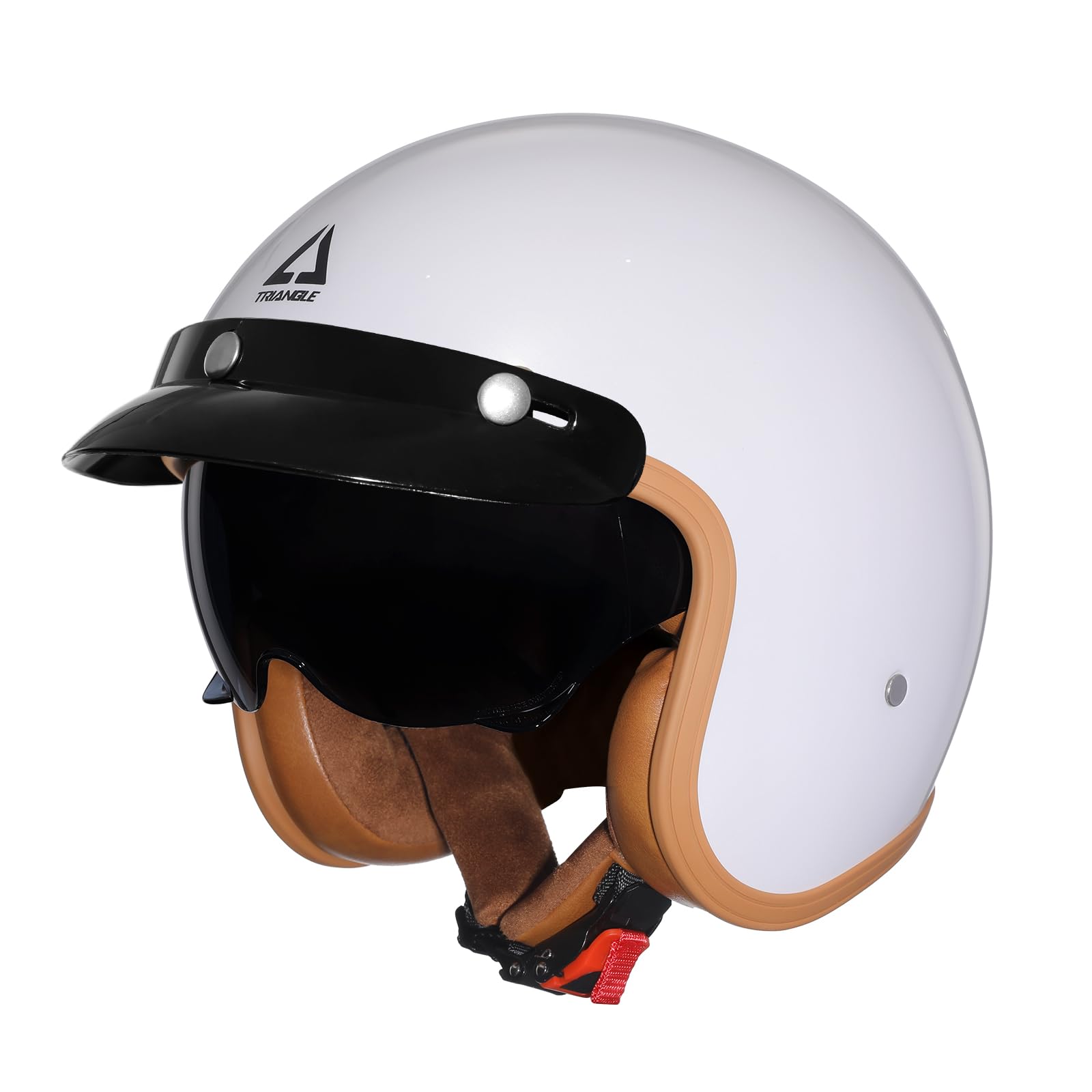 Snapklik.com : TRIANGLE Open Face Motorcycle Helmet 3/4 Retro Helmets ...