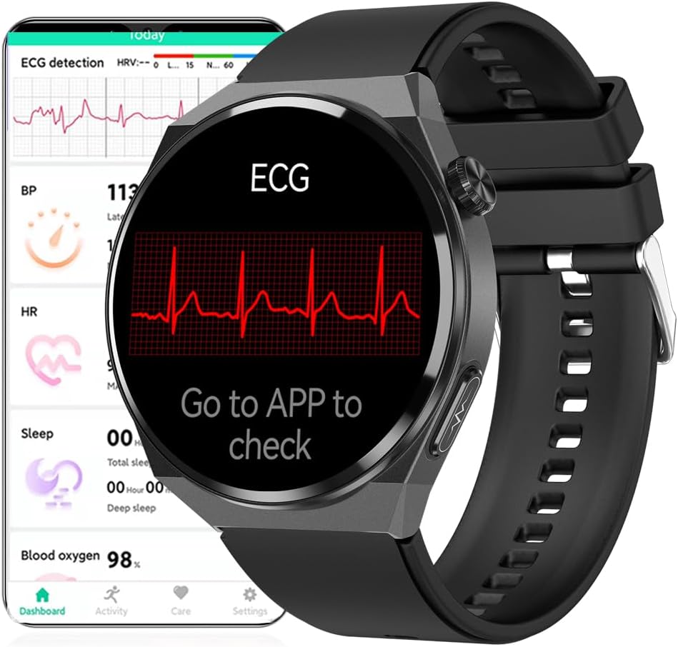 DigiKuber Smartwatch EKG Herren, IP68 wasserdichte Damen Smart Watch ...
