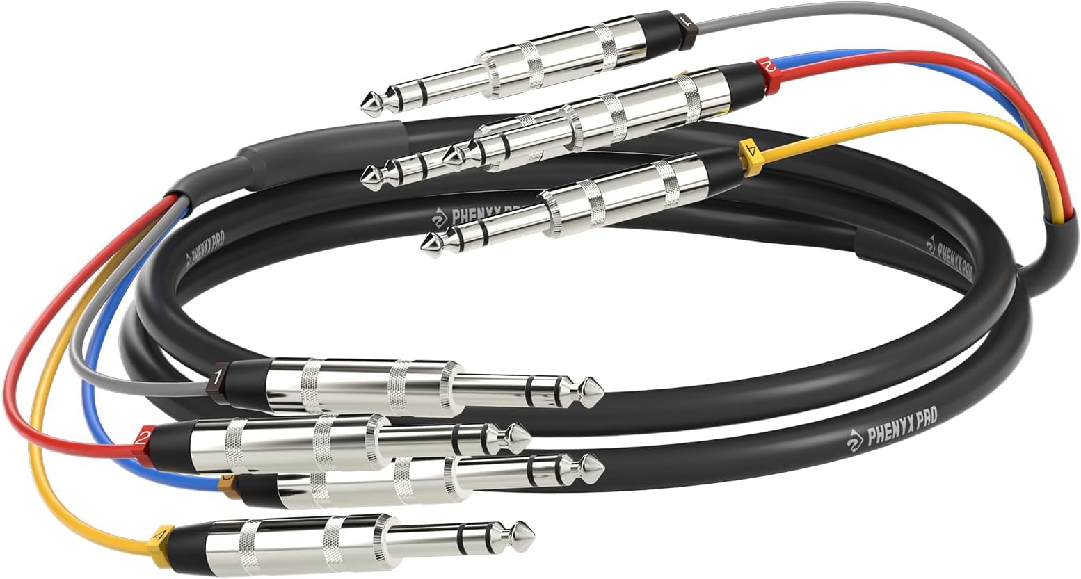 Amazon.com: Monoprice 8-Channel 1/4-Inch TRS Male to 1/4-Inch TRS Male ...