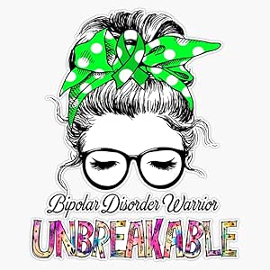 Amazon.com: Bipolar Disorder Warrior Unbreakable Bipolar Disorder ...