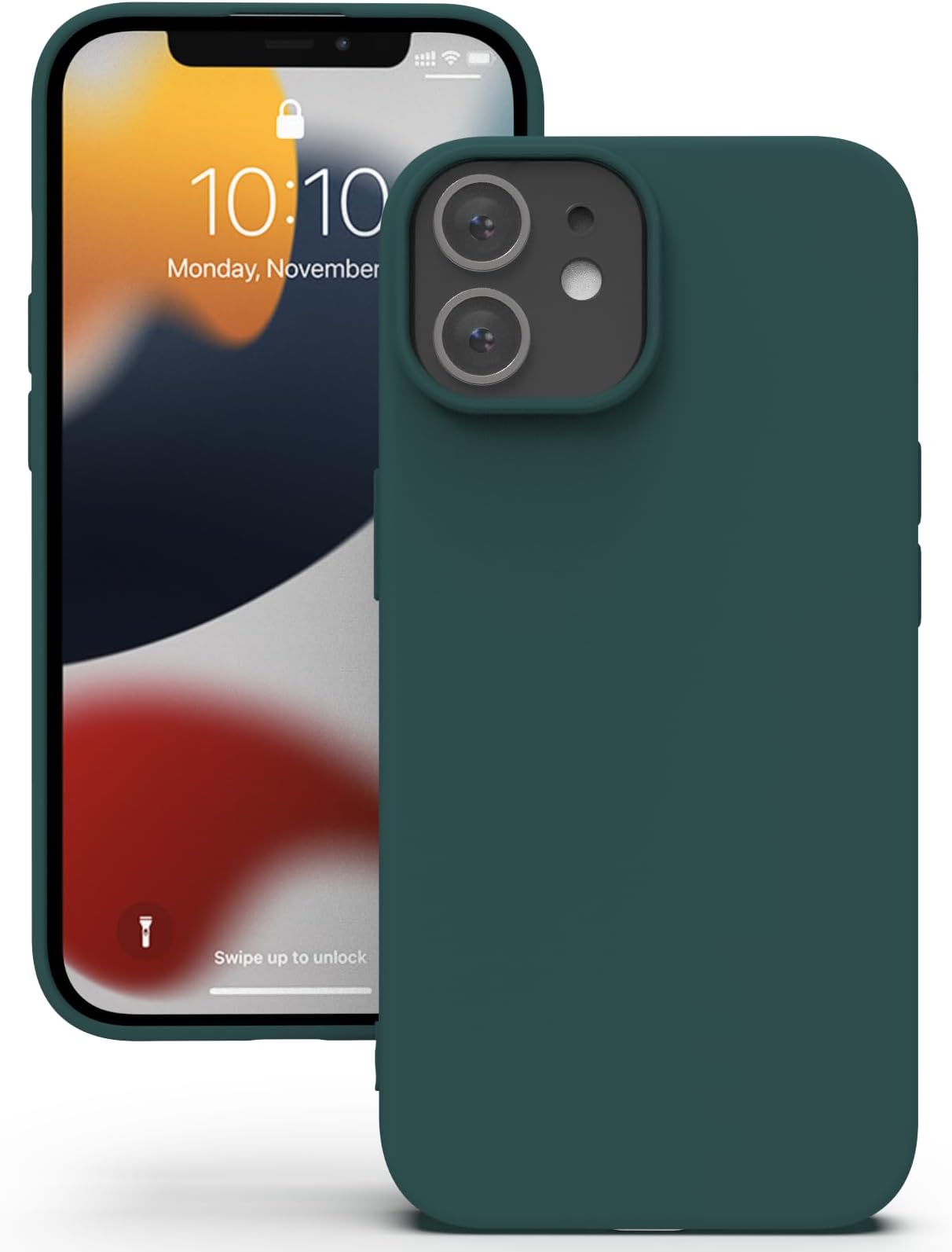 YATWIN Silicone Back Case for iPhone 12 Mini, Soft-Touch Phone Back ...