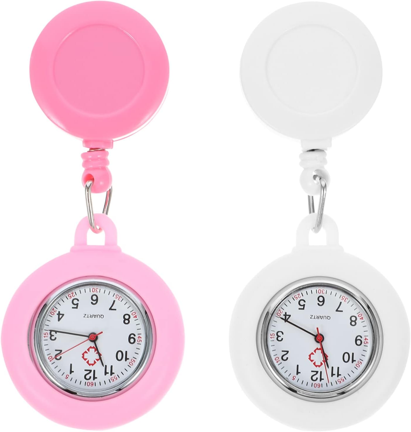 ibasenice Retractable Nurse Pocket Watch-2 Pcs Retractable Clip Hanging ...