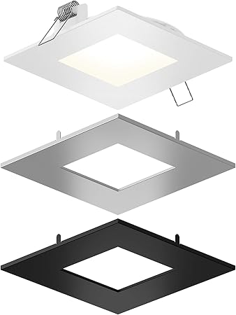 DALS 6 Inch Square Panel Light With Interchangeable Trims | CCT Color ...