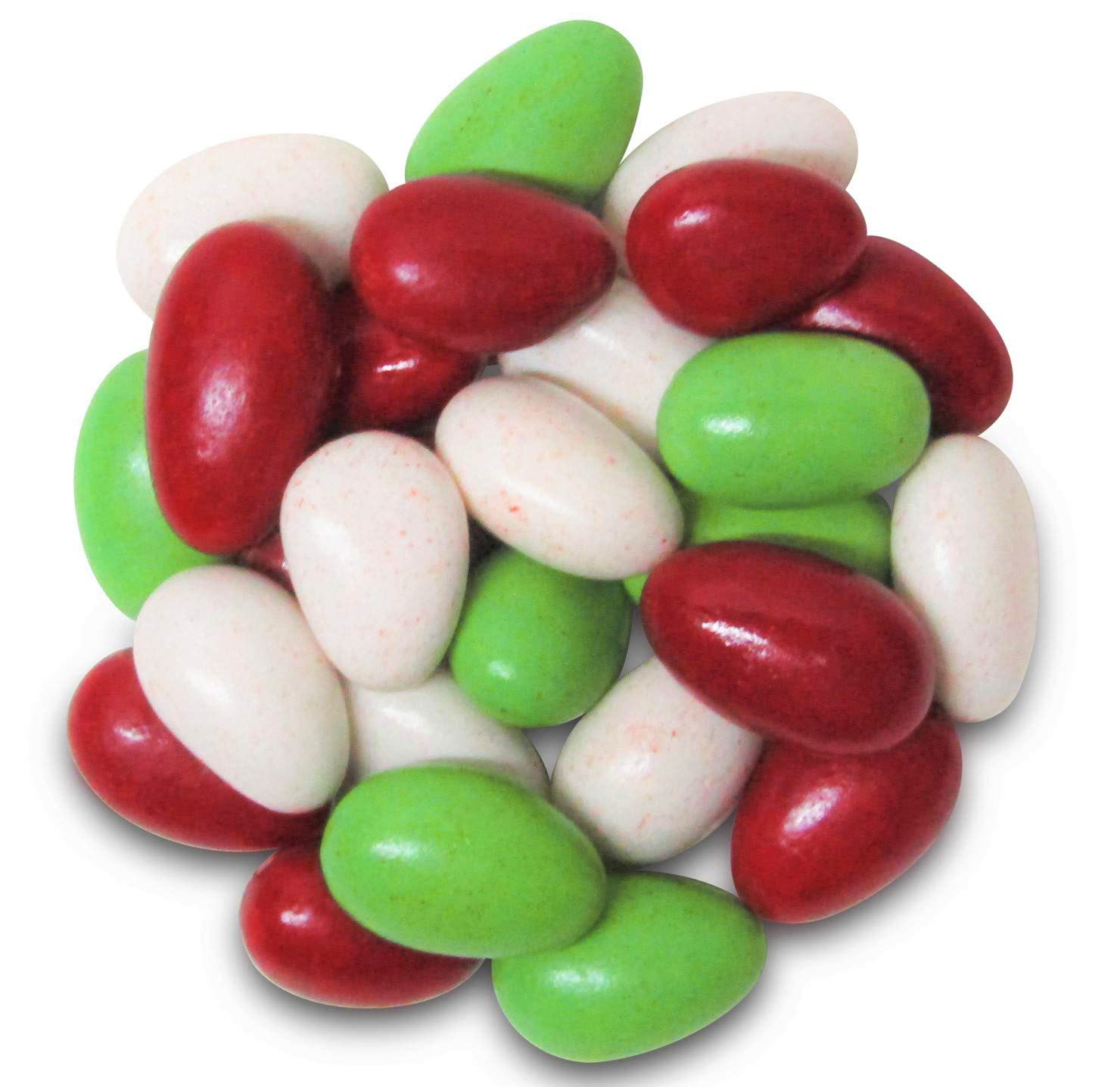 Amazon.com: Holiday White, Red & Green Jordan Almonds by Its Delish, 10 ...