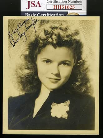 Shirley Temple JSA Coa Signed 4x4 1940`S Photo Autograph at Amazon's ...