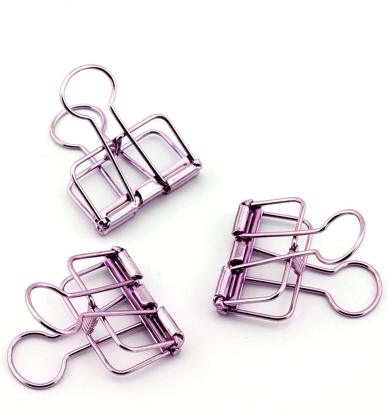 oddpod™ Pack of 10 Premium 19mm Small Metallic Wire Binder Clips for ...