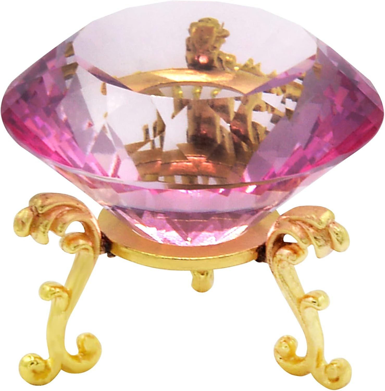 Amazon.com: 60mm Large Crystal Diamond Paperweight with Stand Jewels ...