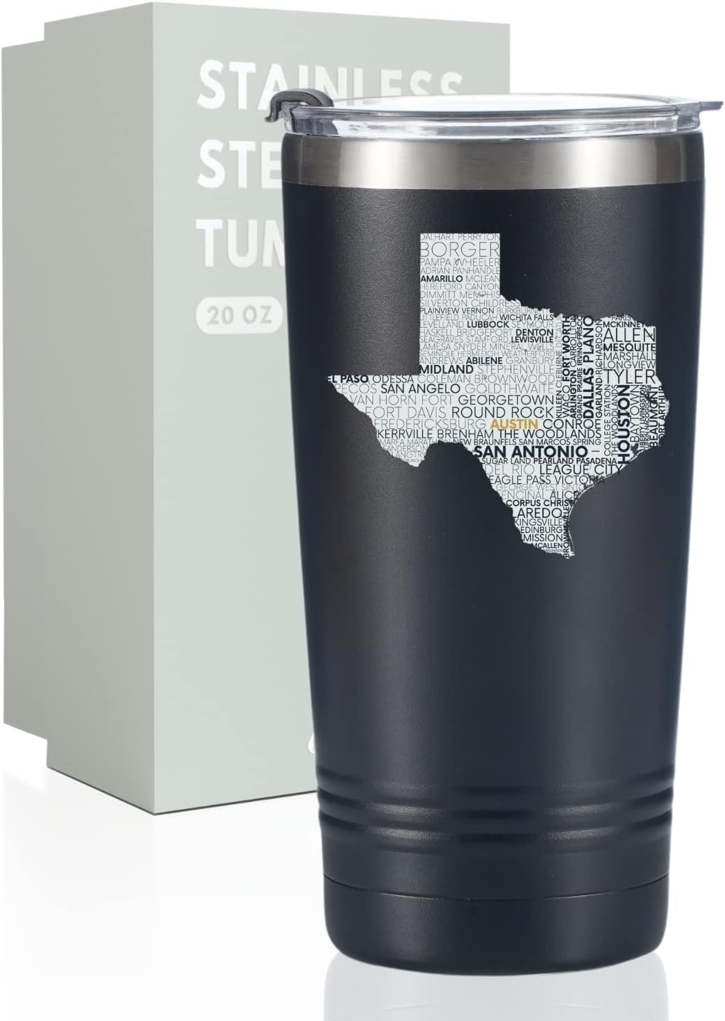 Amazon.com | Rogue River Tactical Texas State Flag Heavy Duty Stainless ...