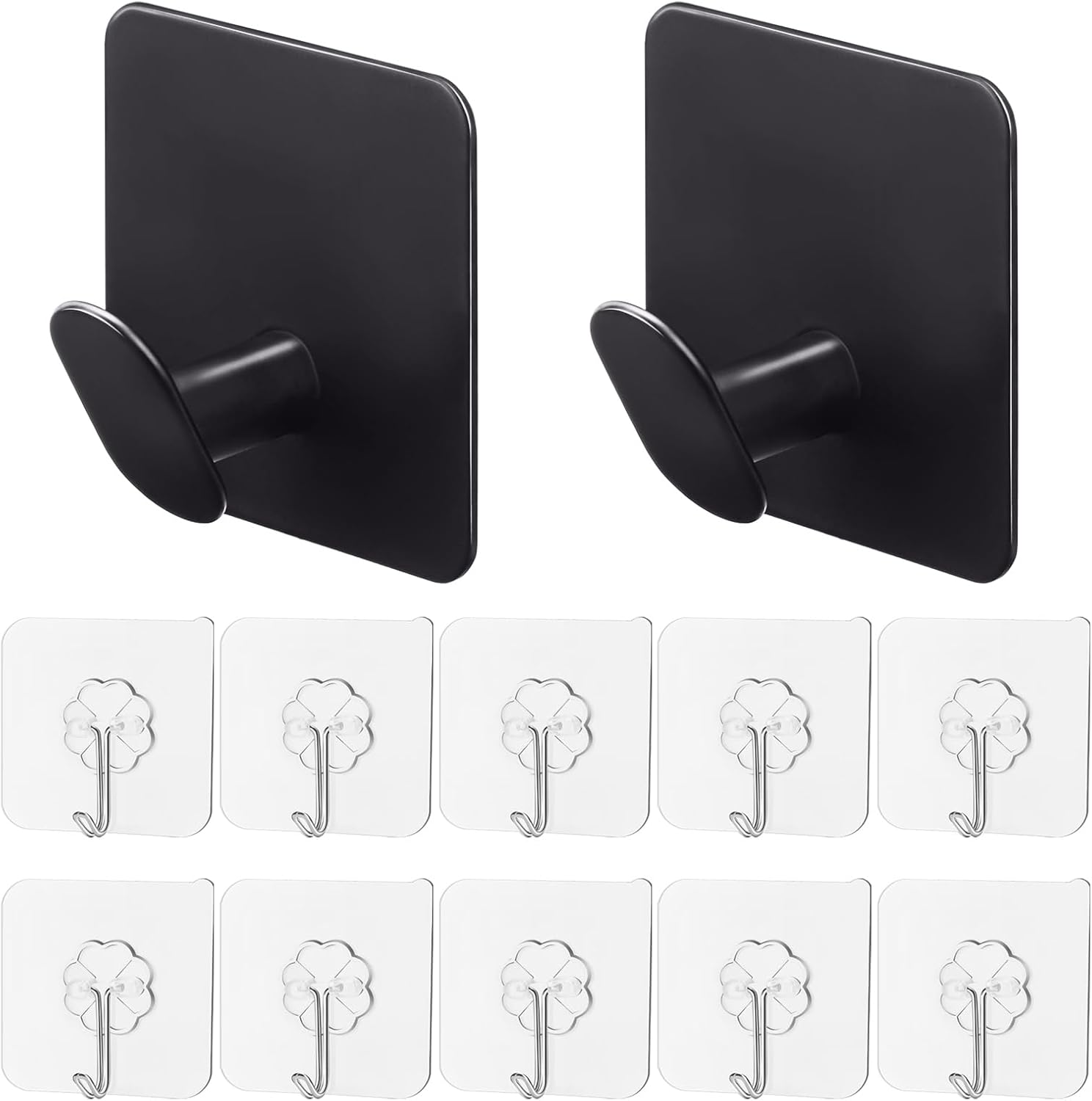 Vicsamer Sticky Adhesive Hooks Set - 2Pcs Premium Stainless Steel and ...