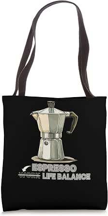 Amazon.com: Espresso Life Balance Coffee Espresso Machine Tote Bag ...