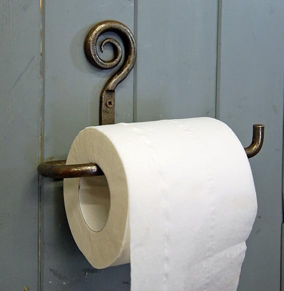 Traditional forged folk toilet roll holder antique finish by Bowley ...