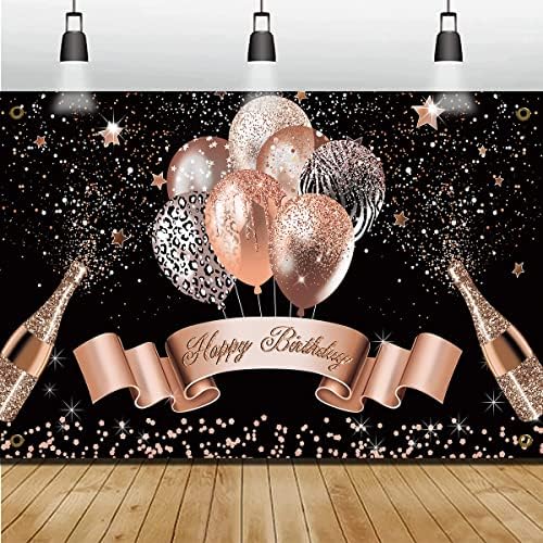 AIIKES 8x6FT Rose Gold and Black Bokeh Photography Backdrop Rose Gold ...