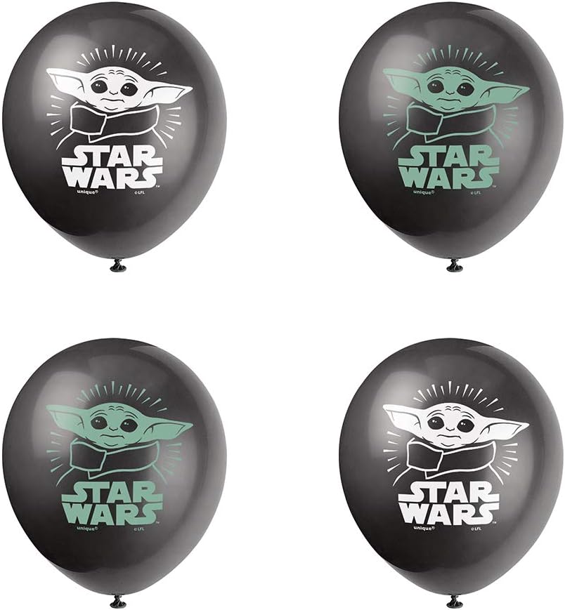 Amazon.com: Unique Mandalorian The Child Latex Balloons-8 Pcs, 12 ...