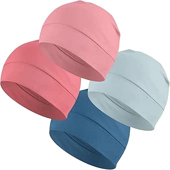 Amazon.com: Headshion Cotton Skull Caps for Men Women Pink & Blue