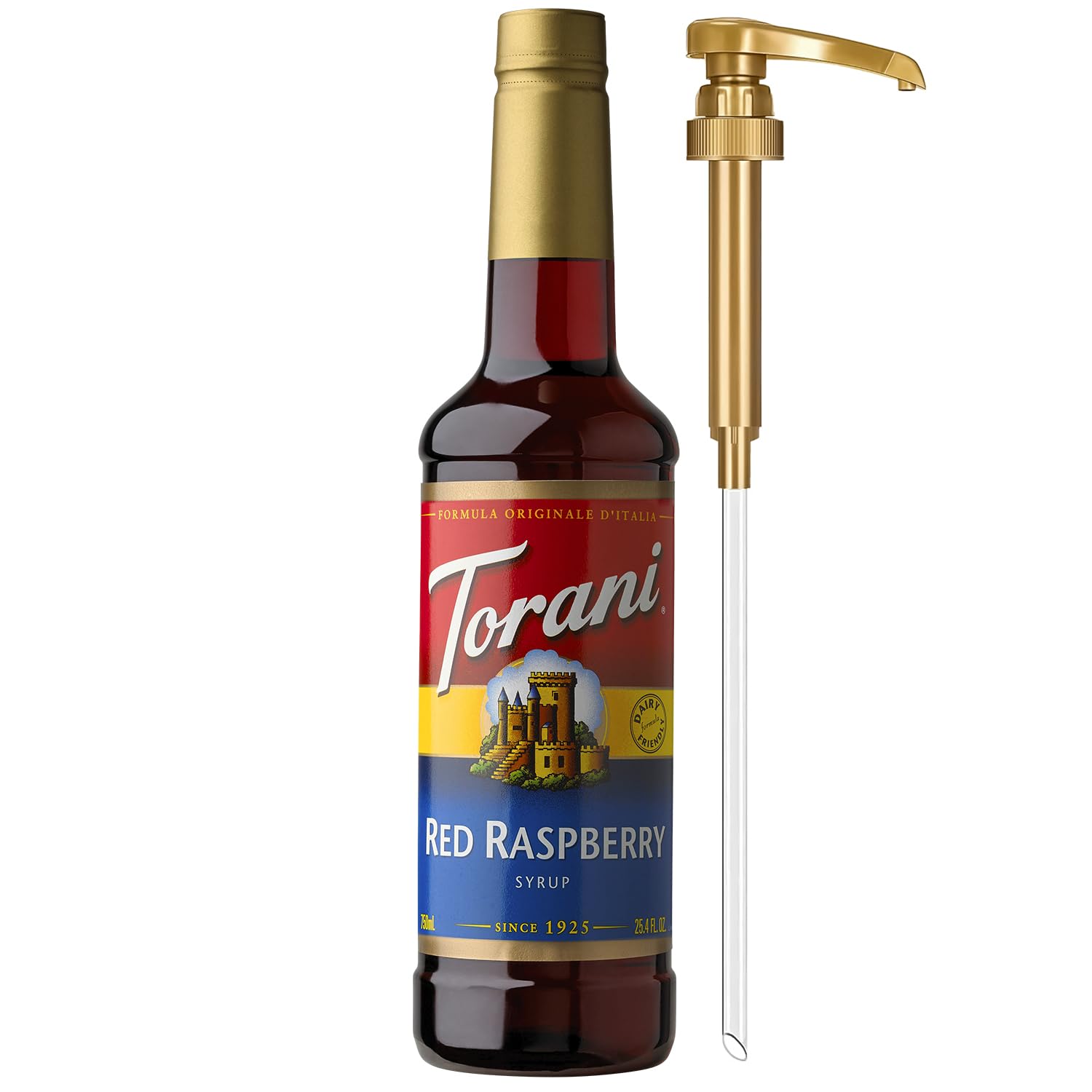 Amazon.com : Torani Red Raspberry Syrup for Drinks, Flavoring for Iced ...