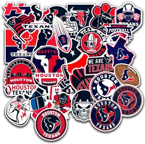Amazon.com: 30 PCS Houston Stickers Decal for Texans Stickers for Water ...