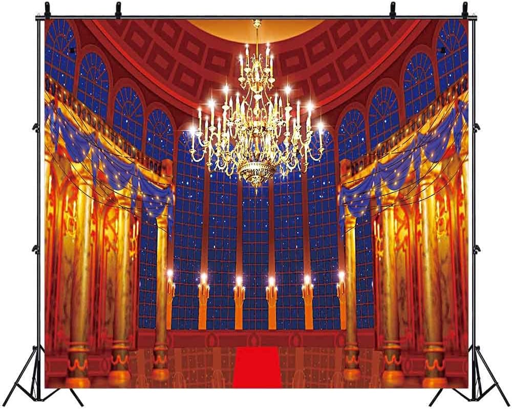 Amazon.com : VIDMOT Ballroom Backdrop Beast's Palace Background for ...