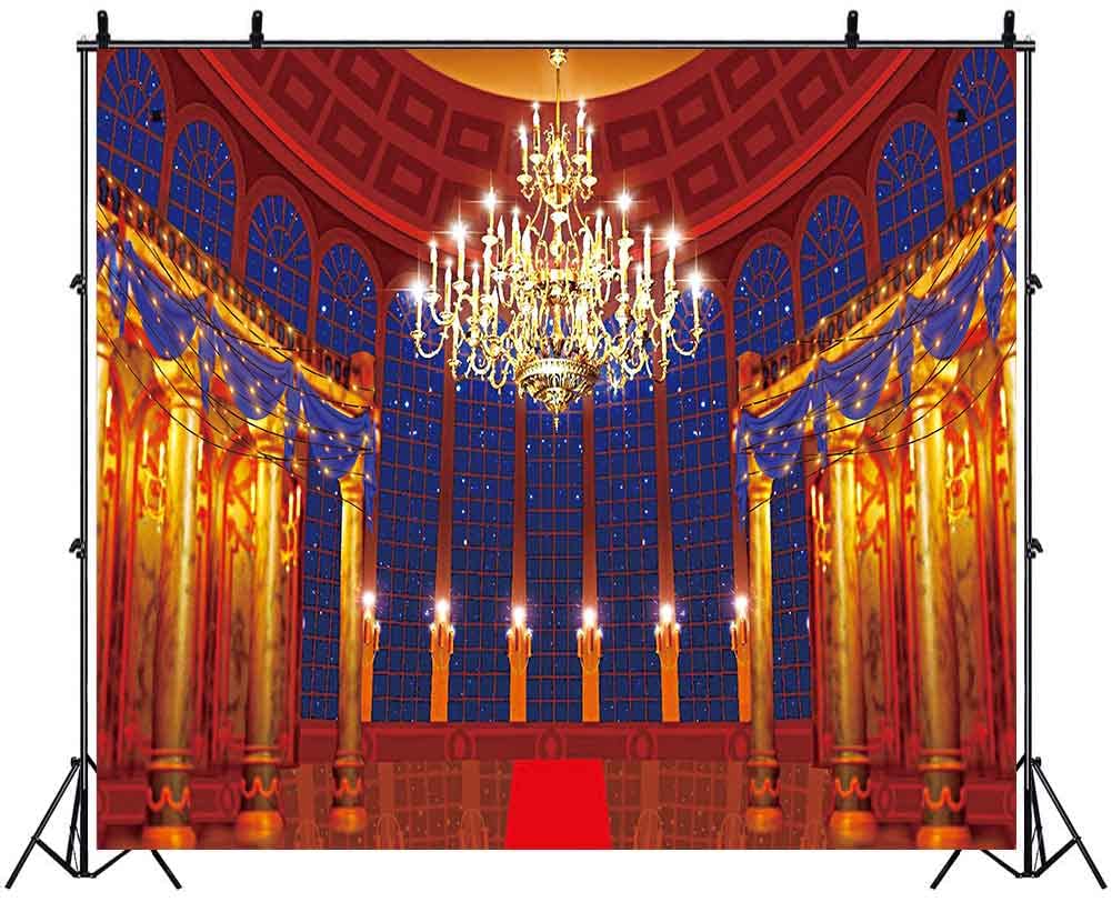 Amazon.com : VIDMOT Ballroom Backdrop Beast's Palace Background for ...